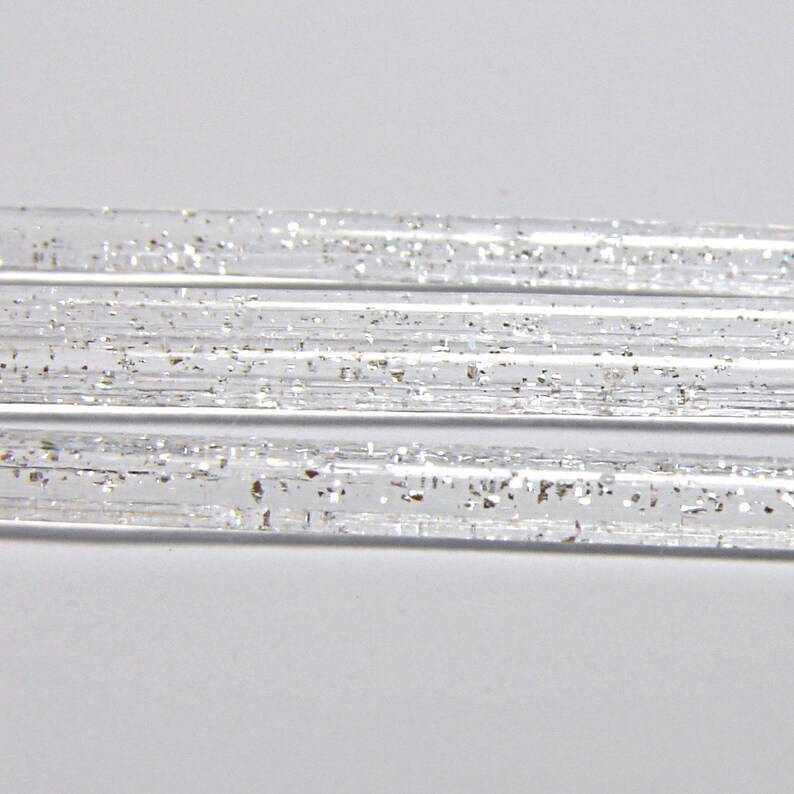 Silver Dichroic Glass Stringers Cased in Double Helix Zephyr Clear COE ...