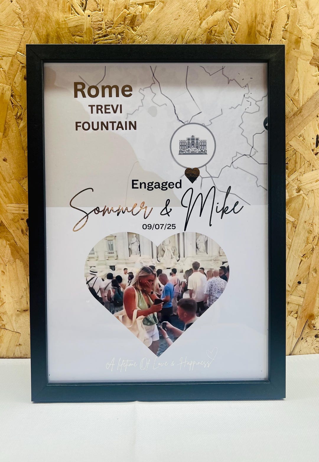 Personalized Engagement Location Map Print - A4 Keepsake Gift - Etsy