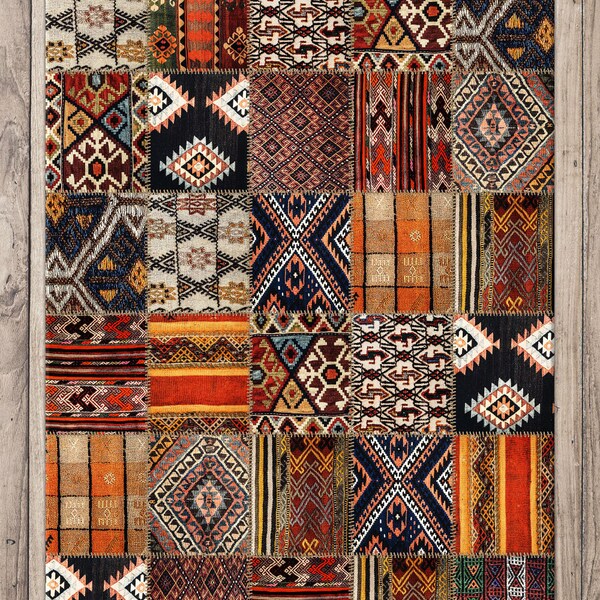 Patchwork Carpet - Etsy