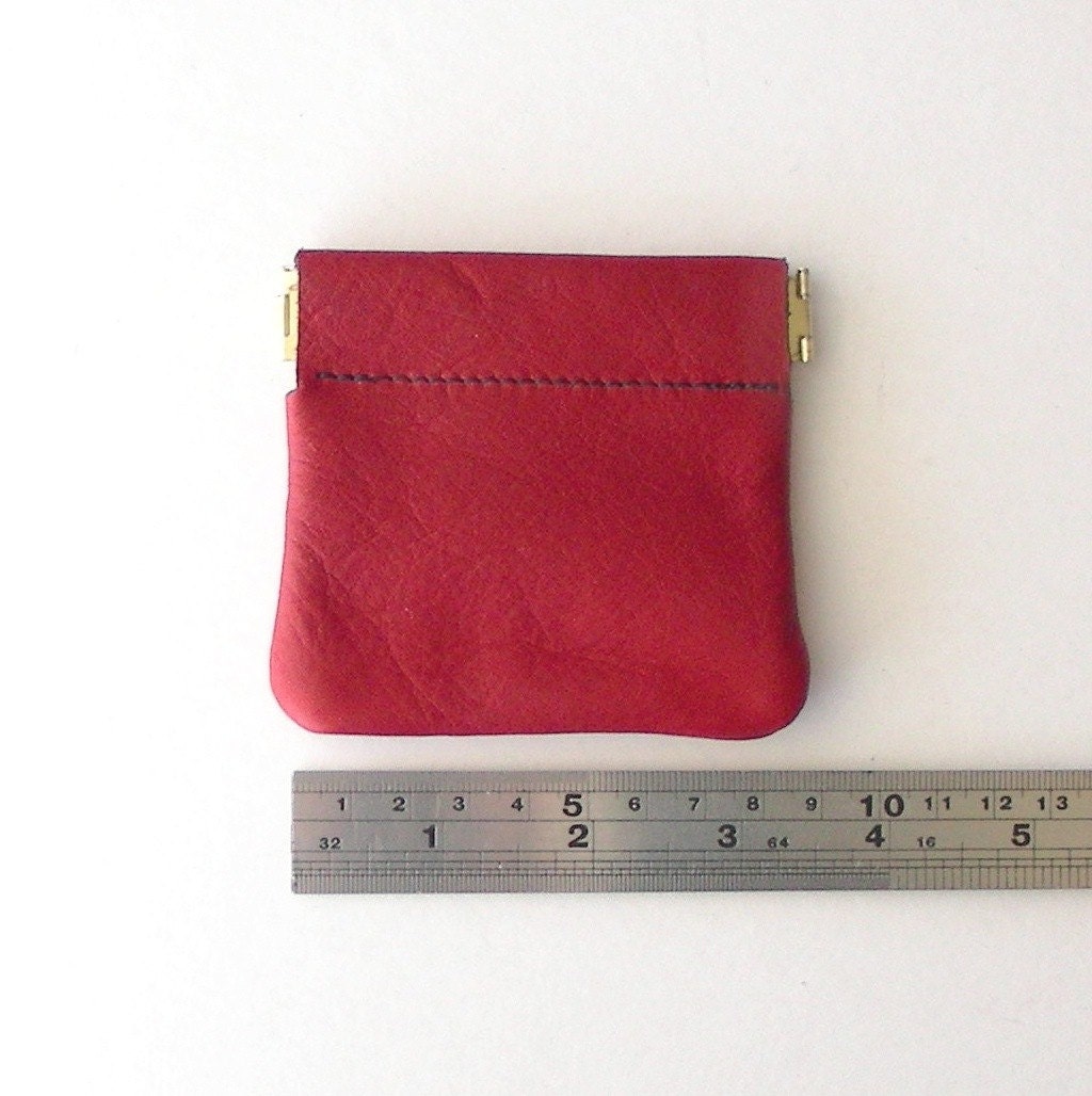 Leather Squeeze Frame Coin Purse Leather Coin Purse Leather - Etsy