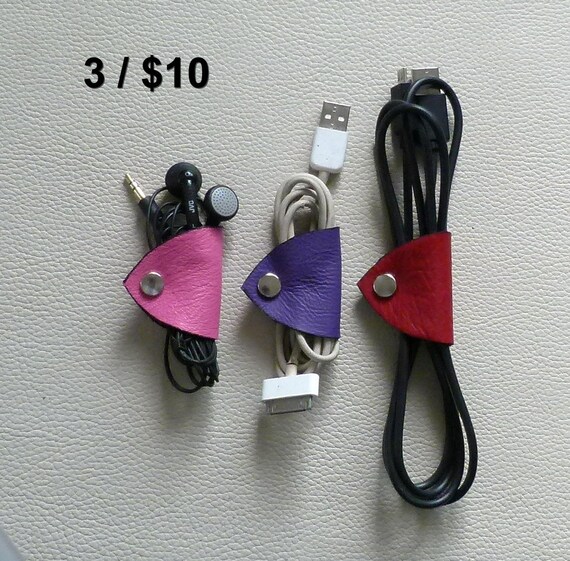 Leather Cord Wraps Cord Tacos Cable Wraps Earbud Wraps | Etsy