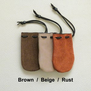 Small Suede Drawstring Pouch, Amulet Pouch, Crystal Pouch, Drawstring ...