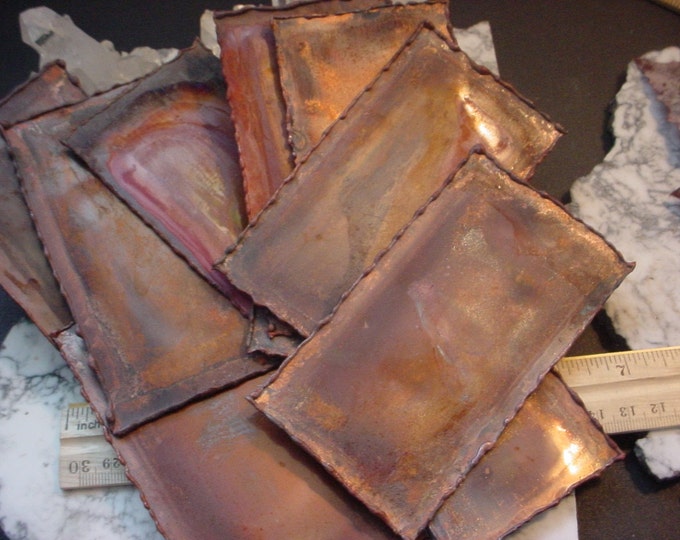 2pc Anodized Aged Copper Sheet Metal 22g Molten Edges - Etsy