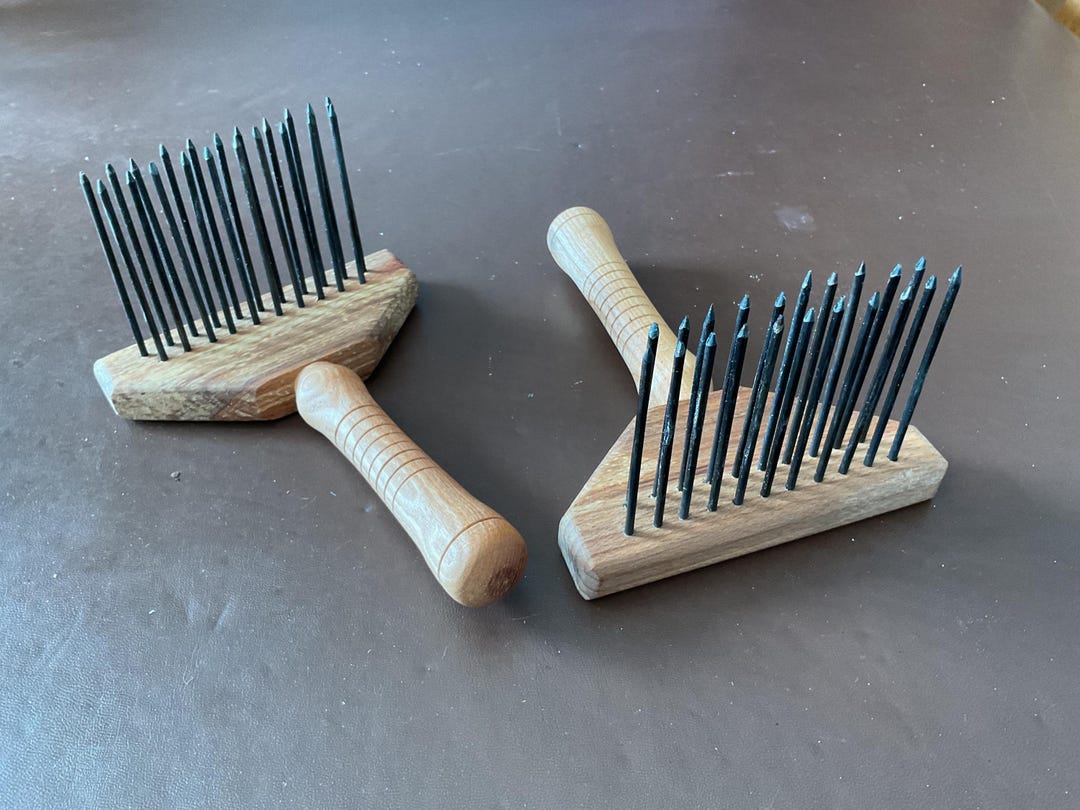 Handmade Medieval Wool Combs, English Hardwood, Set of 2 - Etsy UK