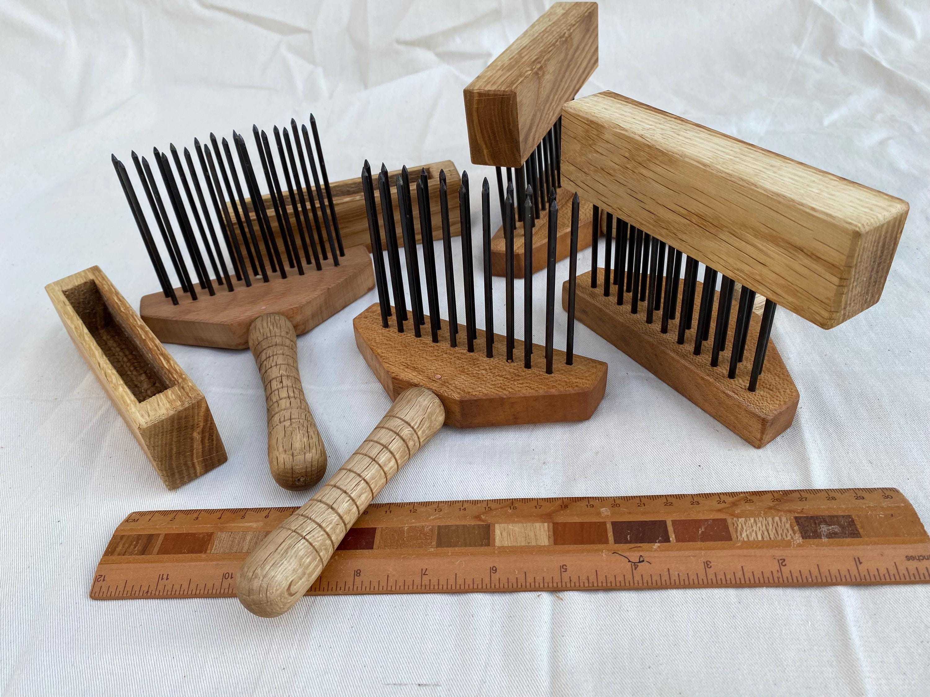 Handmade Medieval Wool Combs, English Hardwood, Set of 2 - Etsy UK
