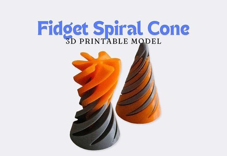 USA Made Passthru Pro 3d Printed Spiral Cone Fidget Vortex Pick Color ...