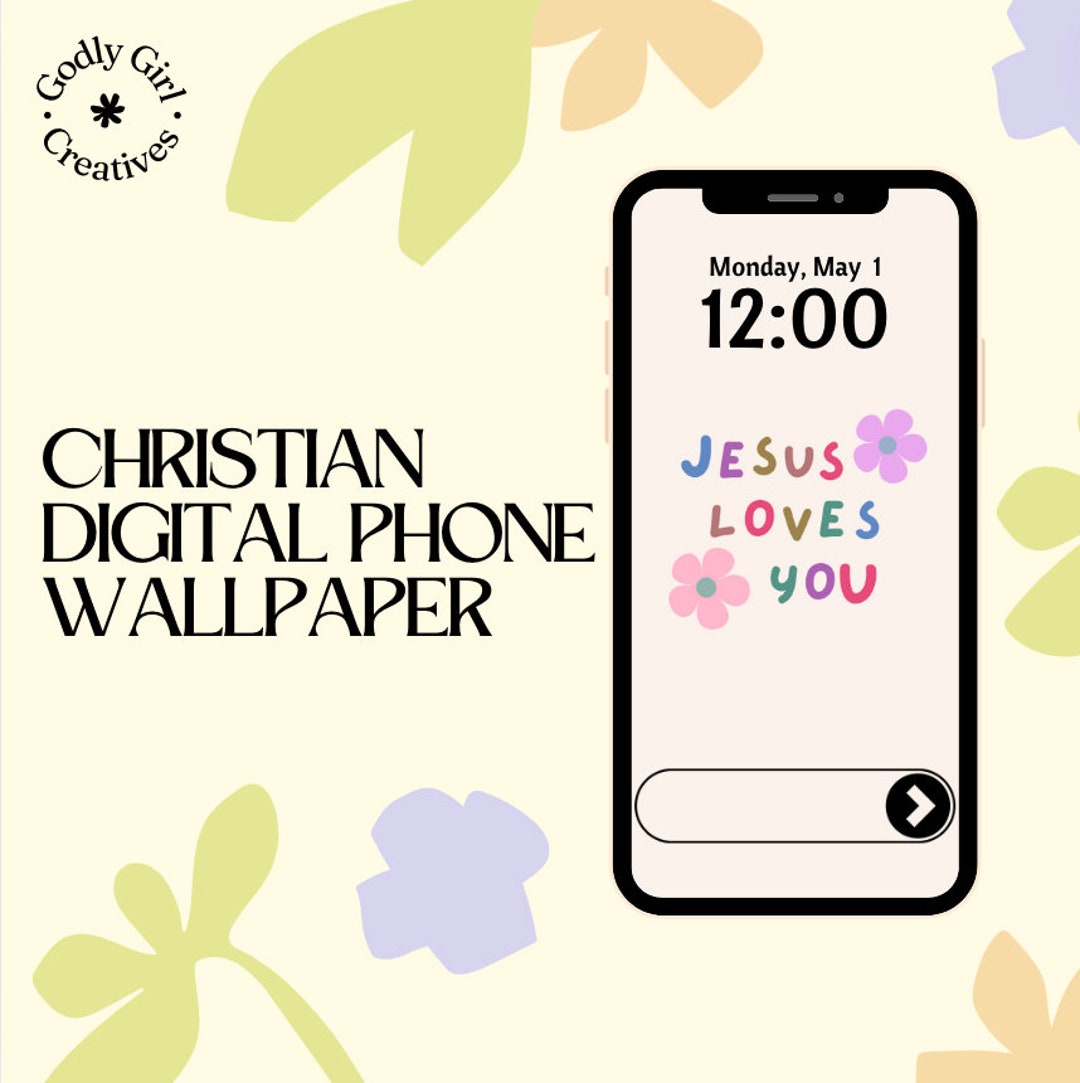 Christian Phone Wallpaper / Screensaver Jesus Loves You - Etsy