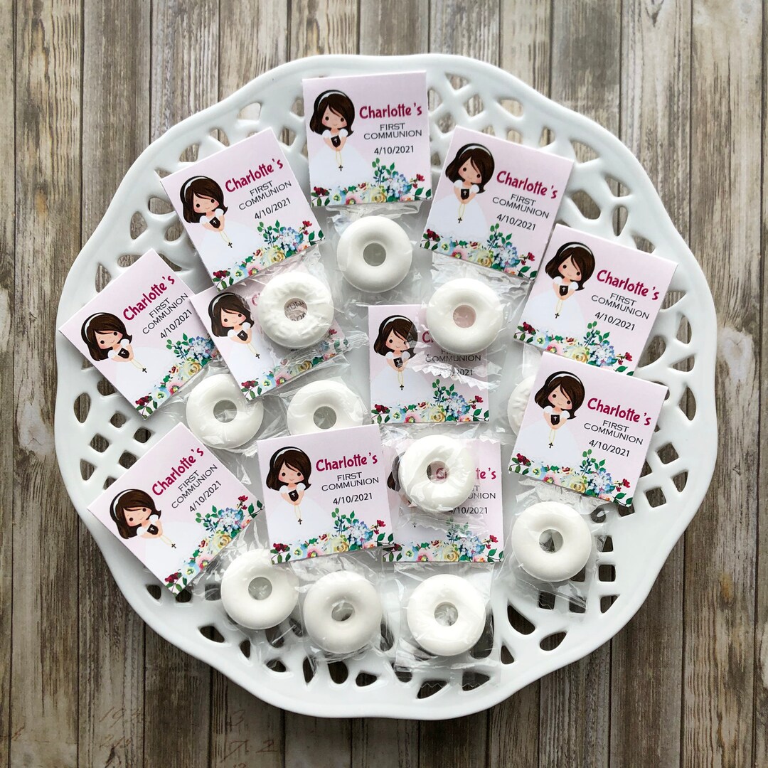 Communion Mint Favors, Religious Favors, First Communion Mints, Girl ...