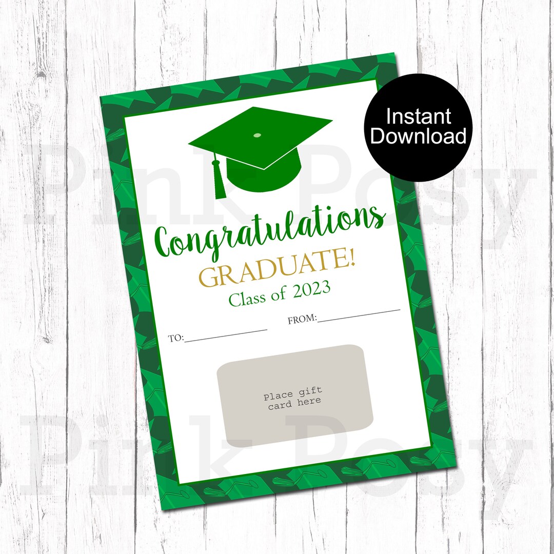 Graduation Gift Card Holder Printable Gift Card Holder - Etsy