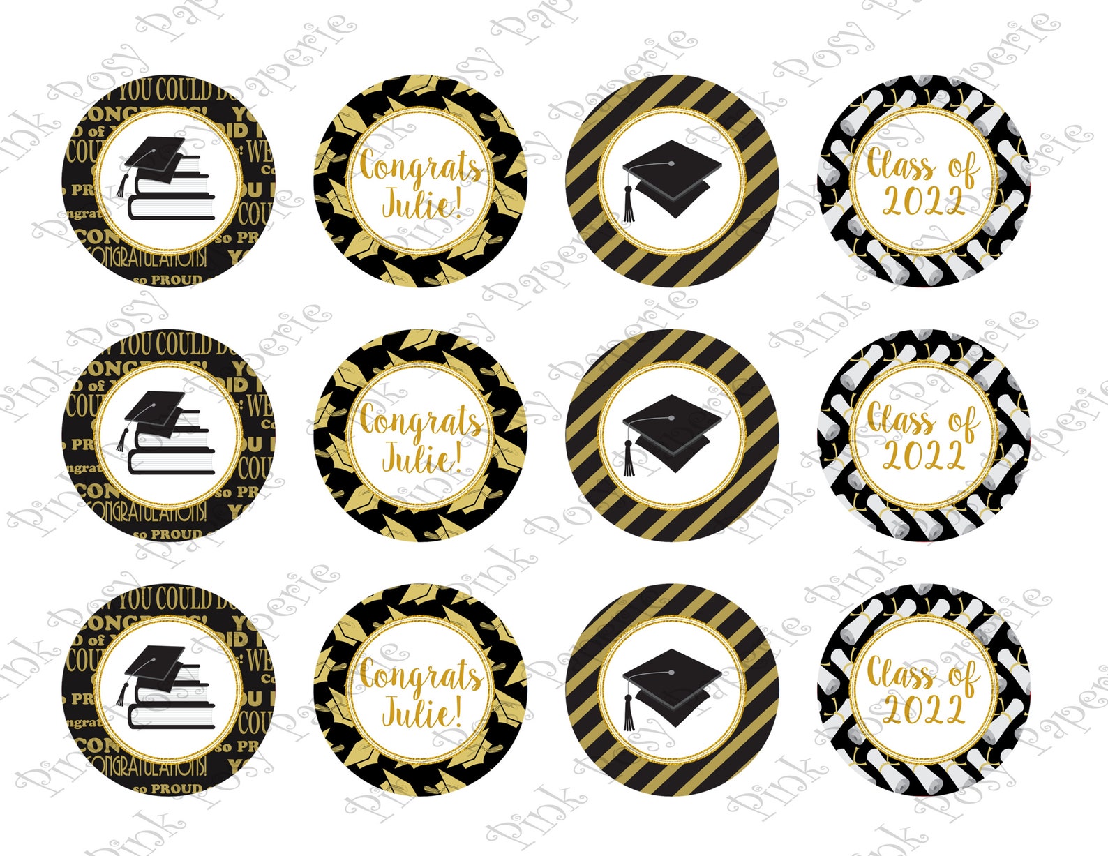 Editable Graduation Favor Bundle Class of 2022 Graduation | Etsy