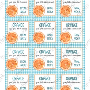 End of School Year Tags, Editable Orange Tags, Classmate Gift Tags ...