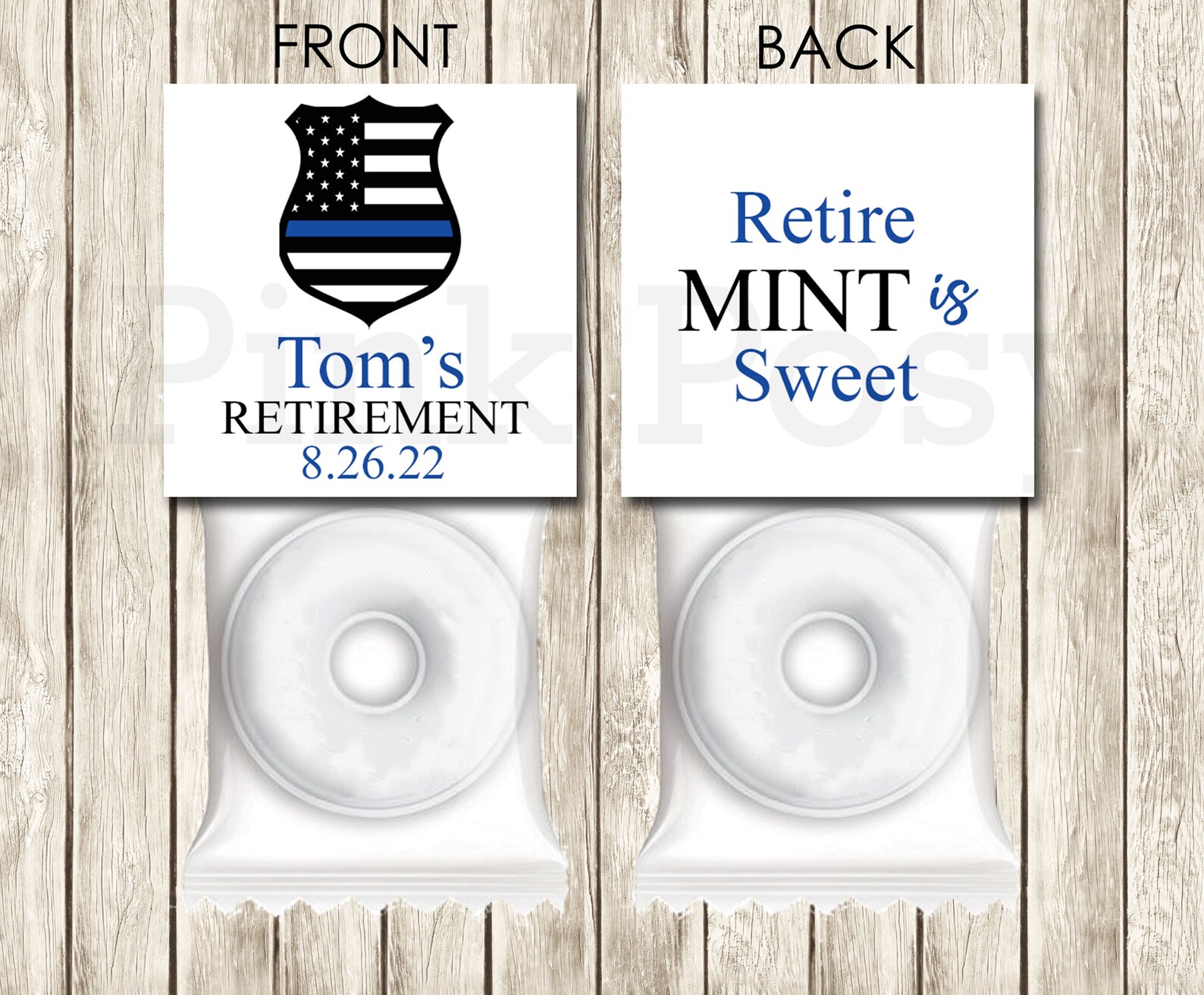Editable Retirement Mint Favors Retire Mint Custom Mints - Etsy