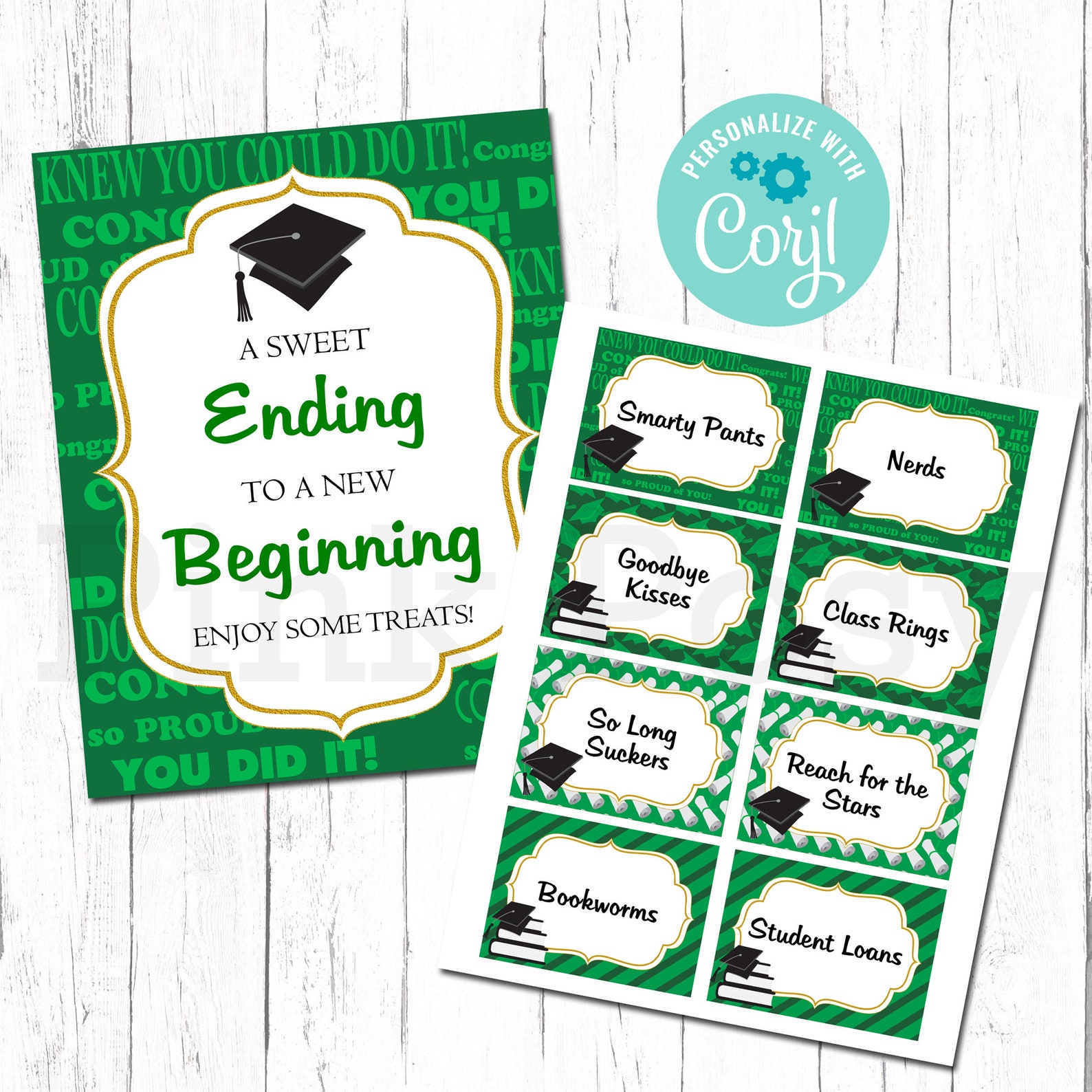 Editable Graduation Candy Labels Candy Bar Candy Buffet - Etsy