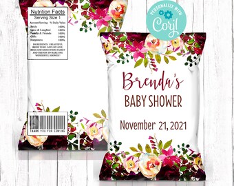 Maroon Baby Shower - Etsy