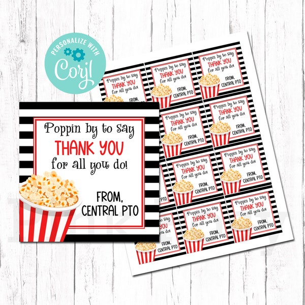 Popcorn Tags - Etsy