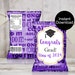 Graduation Chip Bag, Class of 2024 Chip Bags, Purple Theme, Graduation ...
