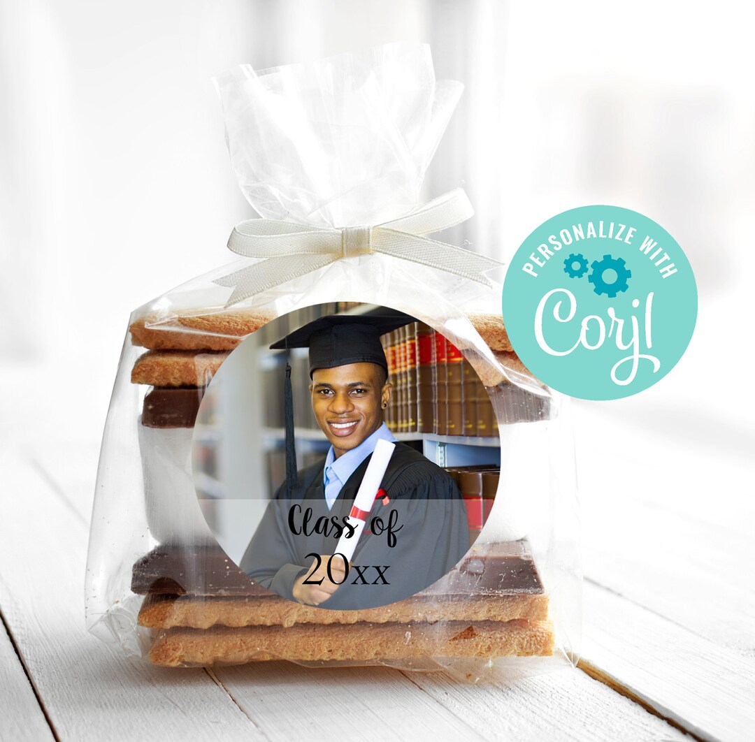 Editable Graduation Favor Labels, Graduation Photo Labels, Graduation ...