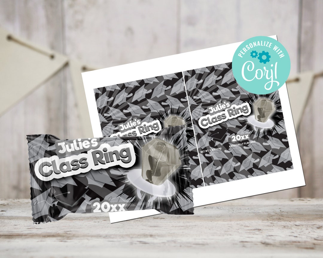 Editable Graduation Class Ring Treats, Grad Party Treats, Graduation ...