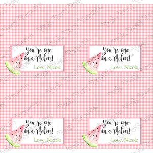 Editable Watermelon Bag Toppers Watermelon Birthday Favors - Etsy