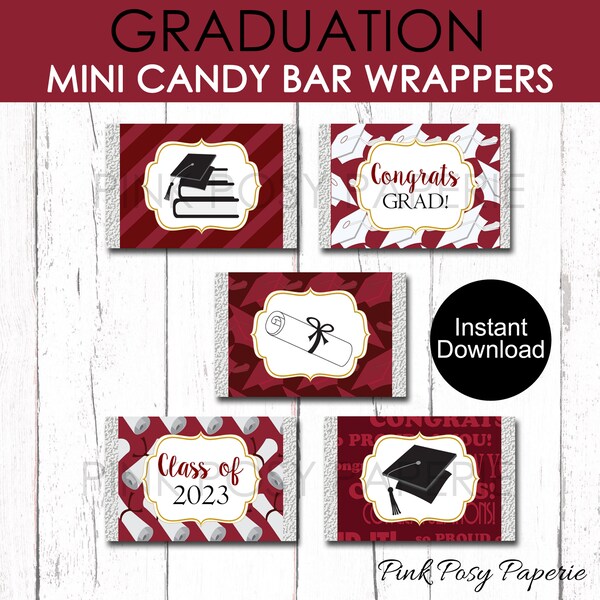 Printable Candy Bar Graduation Label - Etsy