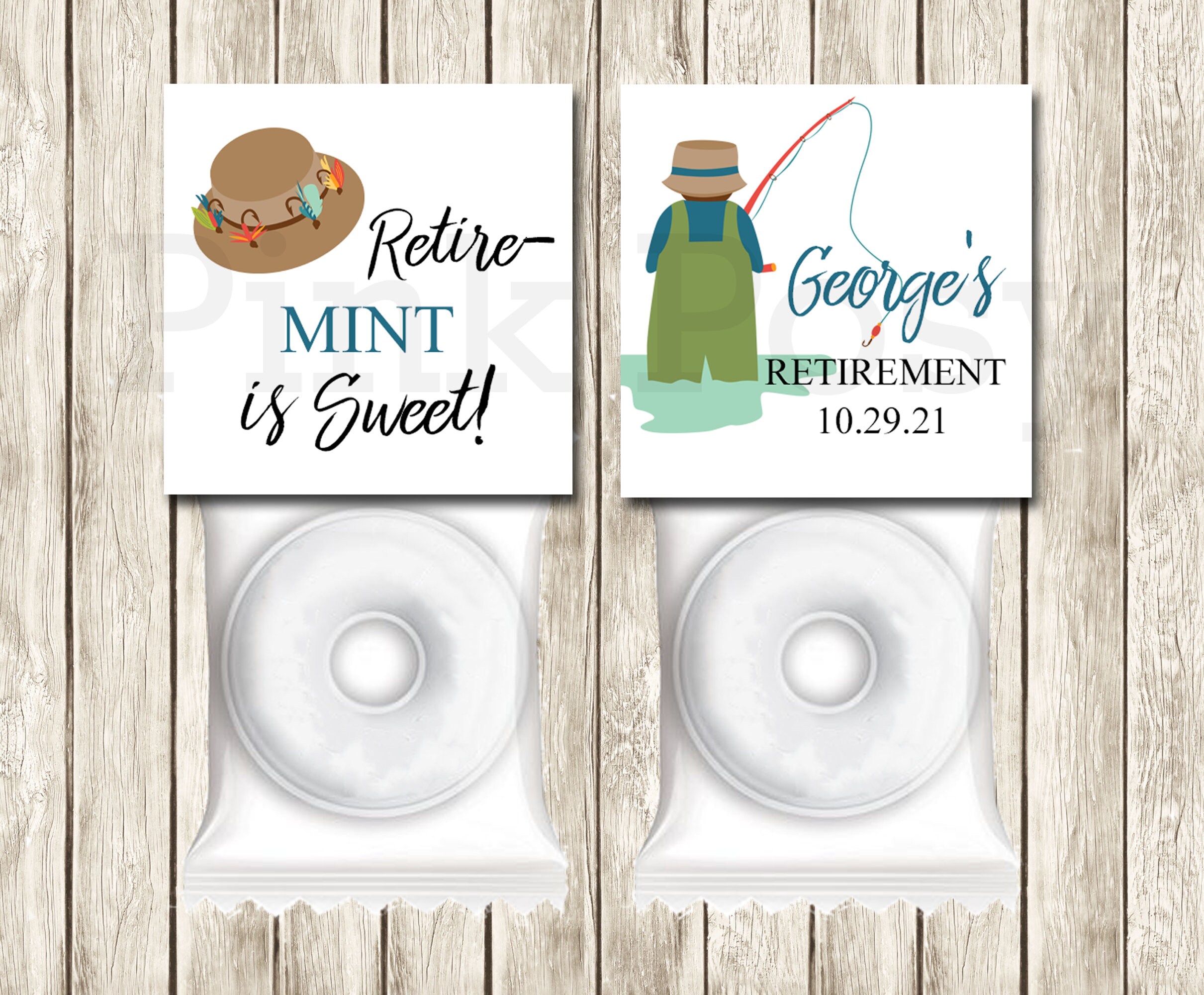 Retirement Mint Favors Retire Mint Custom Mints Fishing | Etsy