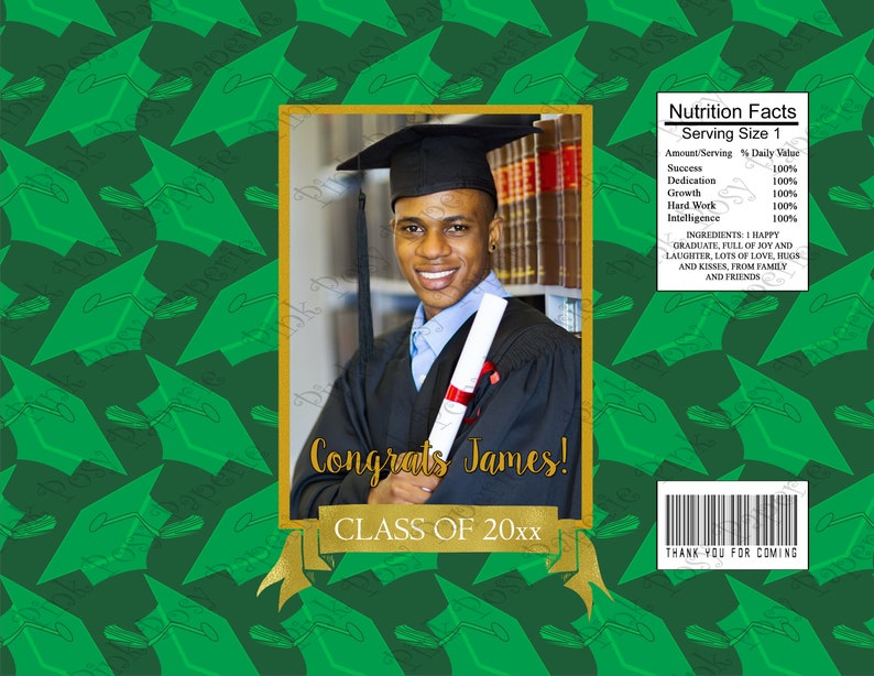 Graduation Chip Bag Editable Photo Chip Bag Graduation | Etsy