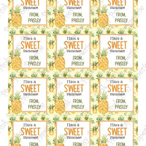 Editable Pineapple Tags, End of School Year Tags, Fruit Gift Tags ...