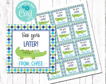 Printable End of School Gift Tags for Class See You Later - Etsy