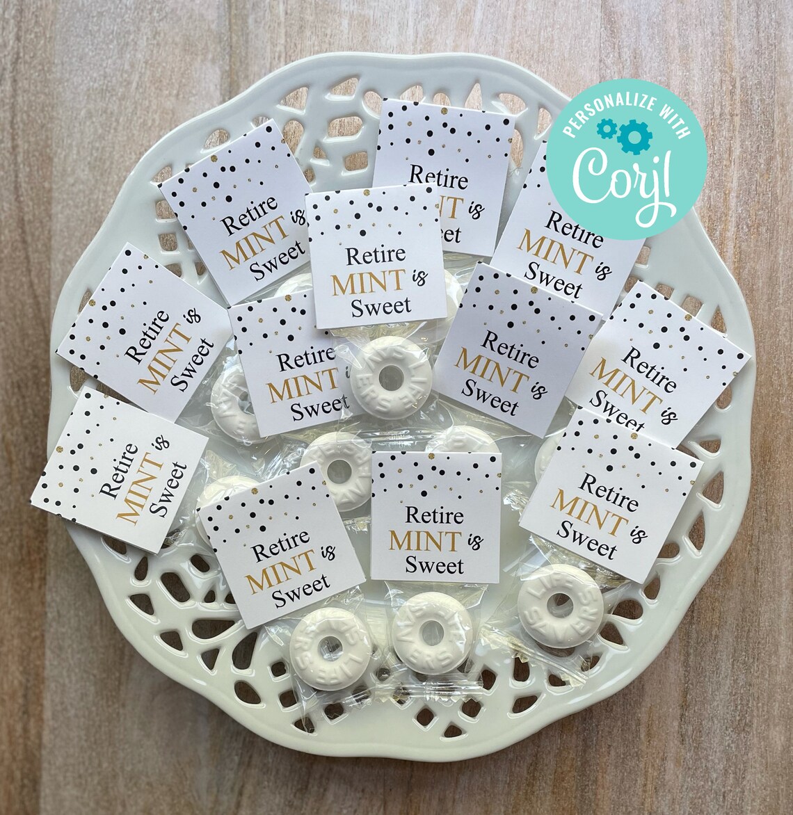Editable Retirement Mint Favors Retire Mint Custom Mints - Etsy