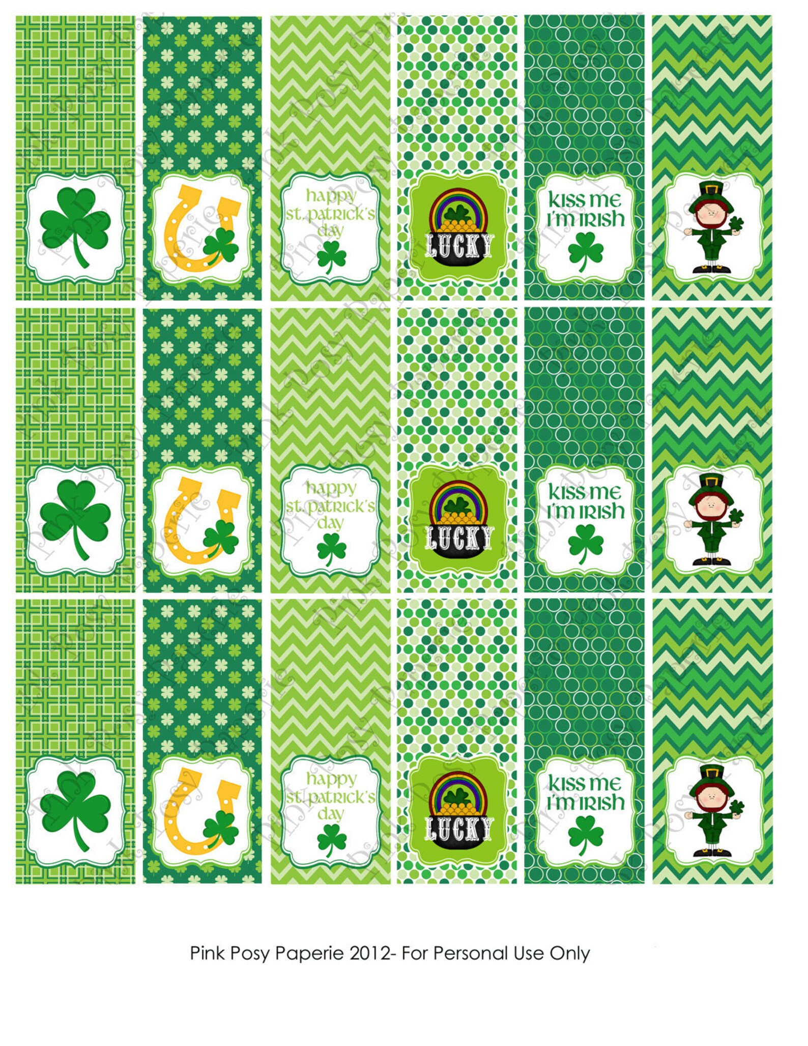 St Patrick's Day Mint Favors, St Patrick's Mint Toppers, St Pat's Party ...