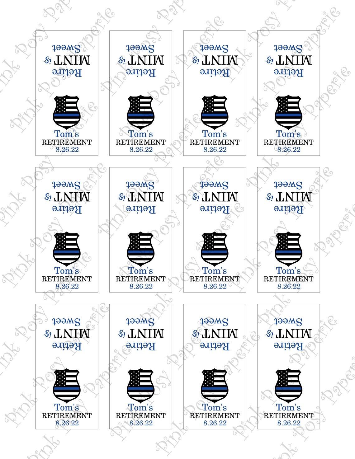 Editable Retirement Mint Favors Retire Mint Custom Mints - Etsy