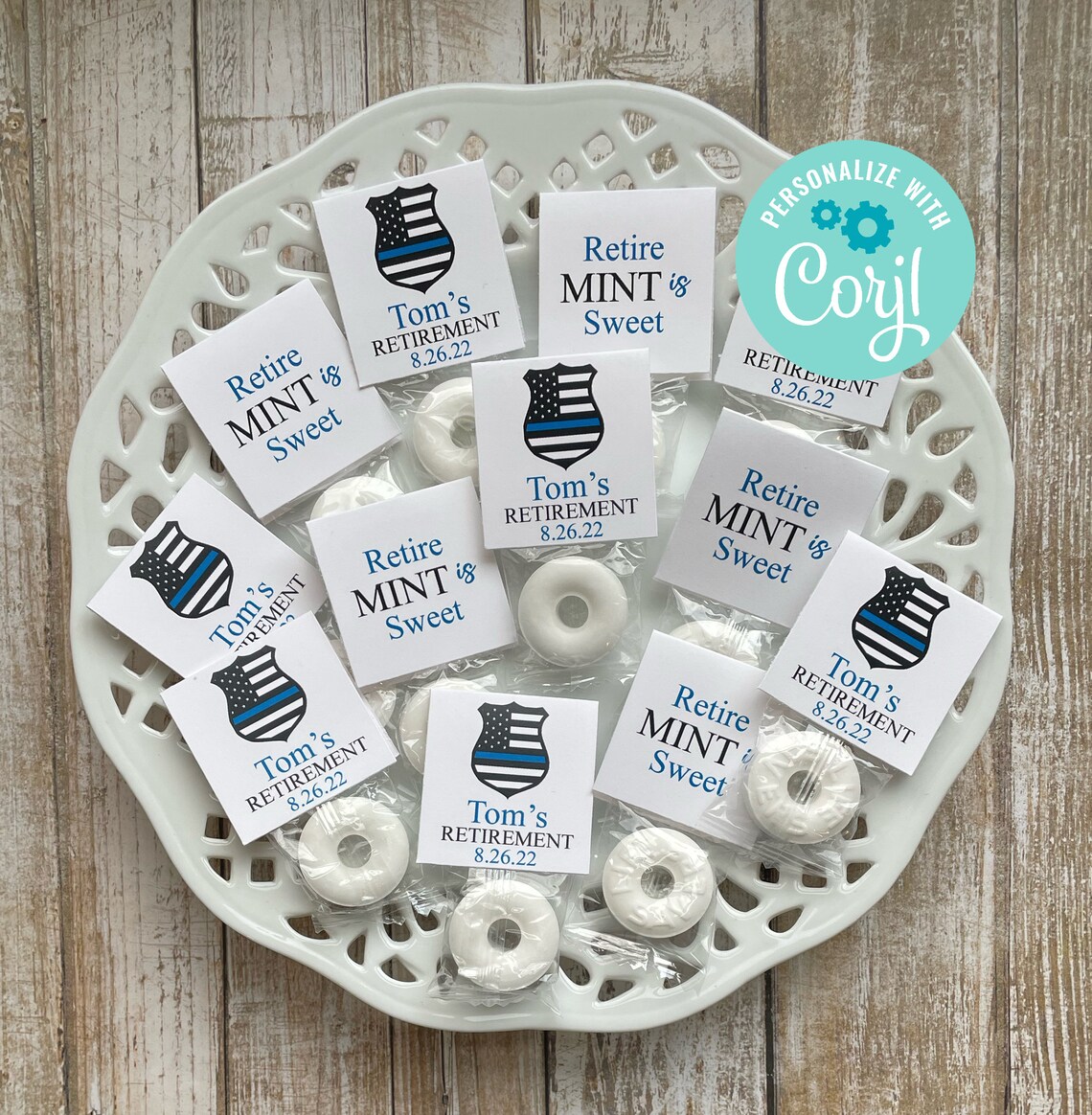 Editable Retirement Mint Favors Retire Mint Custom Mints - Etsy