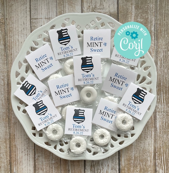 Editable Retirement Mint Favors Retire Mint Custom Mints - Etsy