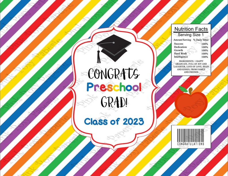 Preschool Graduation Chip Bag Class of 2023 Chip Bags - Etsy