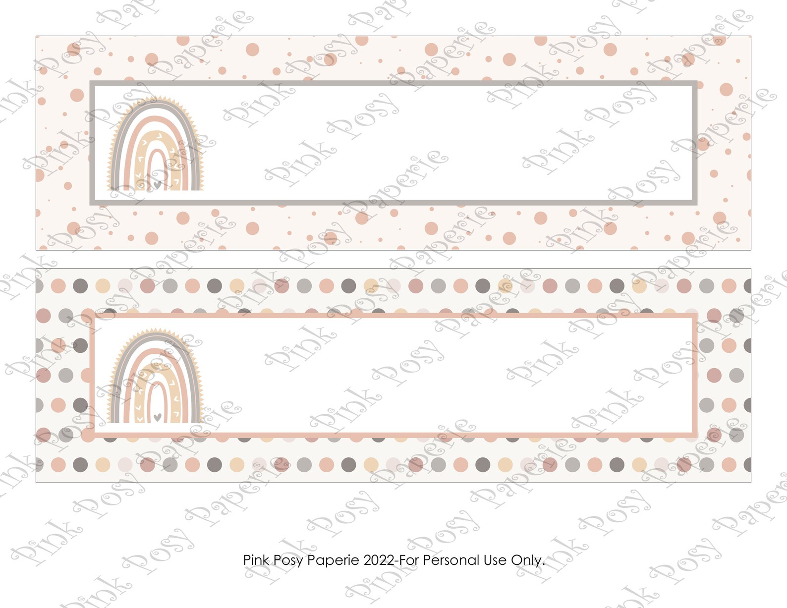 Editable Desk Name Plates Rainbow Desk Name Tag Boho Labels | Etsy