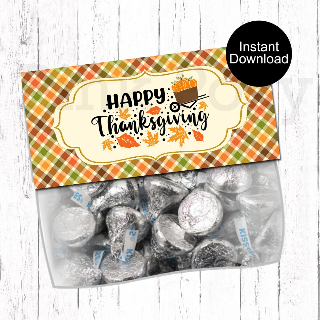 Thanksgiving Bag Toppers, Thanksgiving Favors, Thanksgiving Treat Bag ...