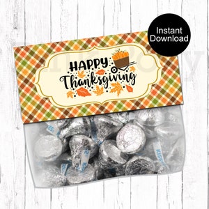 Thanksgiving Bag Toppers, Thanksgiving Favors, Thanksgiving Treat Bag ...