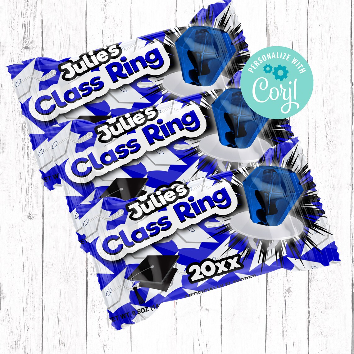 Editable Graduation Class Ring Treats Grad Party Treats - Etsy