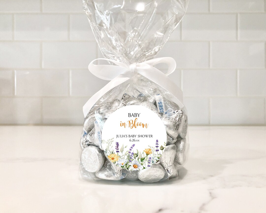 Baby in Bloom Labels, Wildflower Stickers, Gender Neutral Shower ...
