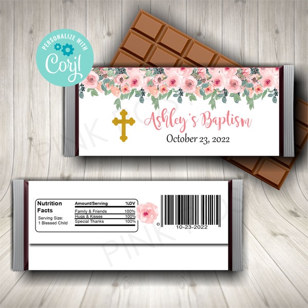Baptism Printables for Candy - Etsy