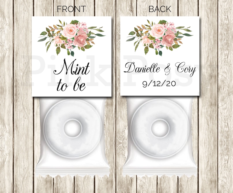 Editable Wedding Mint Favors Mint to Be Custom Mints Pink - Etsy