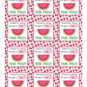 End of School Year Tags, Editable Watermelon Tags, Classmate Gift Tags ...