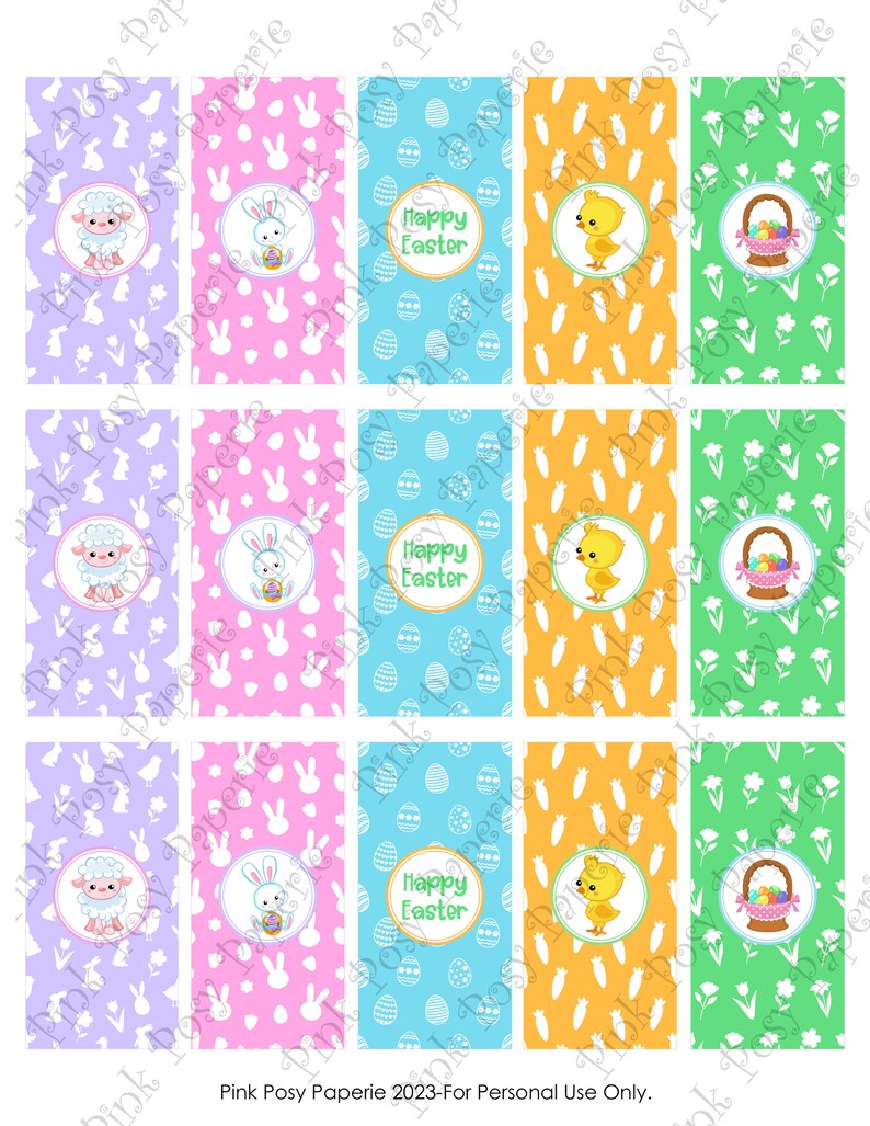 Easter Mini Candy Bar Wrappers, Easter Chocolate Wrappers, Easter ...