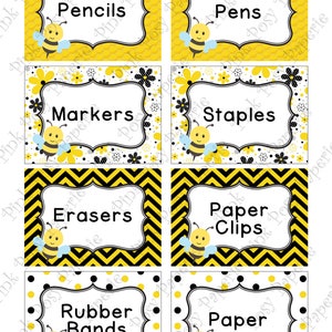 Editable Bin Labels, Bee Classroom Labels, Classroom Decor, Teacher ...