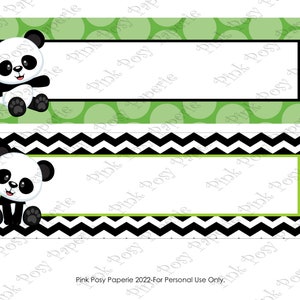 Editable Desk Name Plates, Panda Desk Name Tag, Classroom Decorations ...