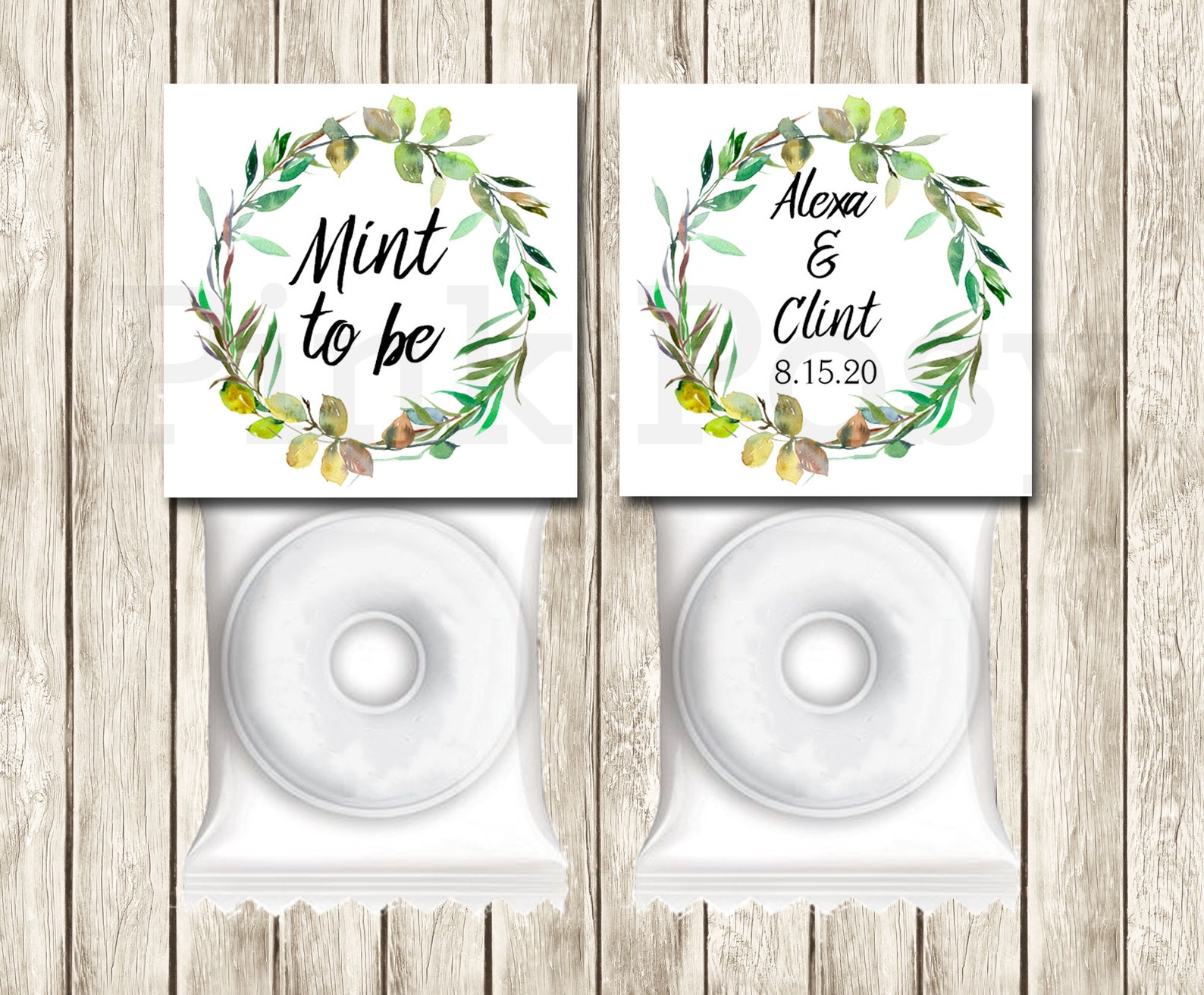 Wedding Mint Favors, Mint to Be, Custom Wedding Mints, Greenery ...