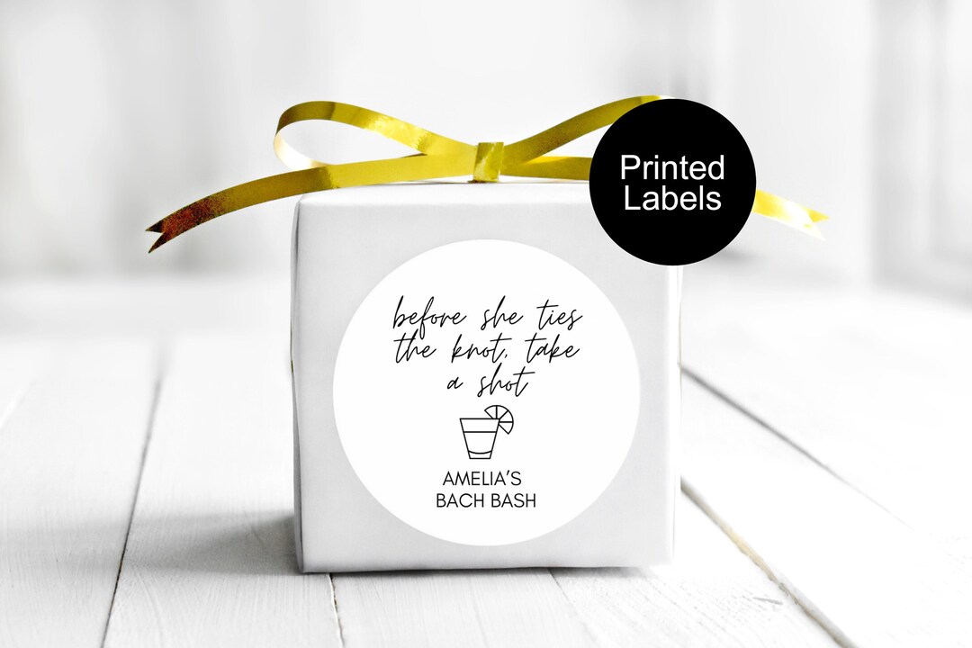 Before She Ties the Knot, Take a Shot Labels, Bachelorette Stickers ...