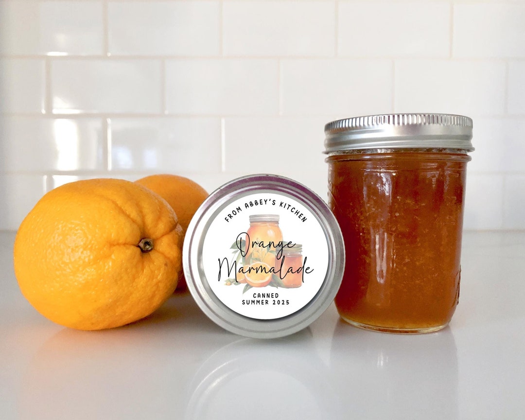 Orange Marmalade Canning Labels, From Kitchen Of, Homemade Preserves ...