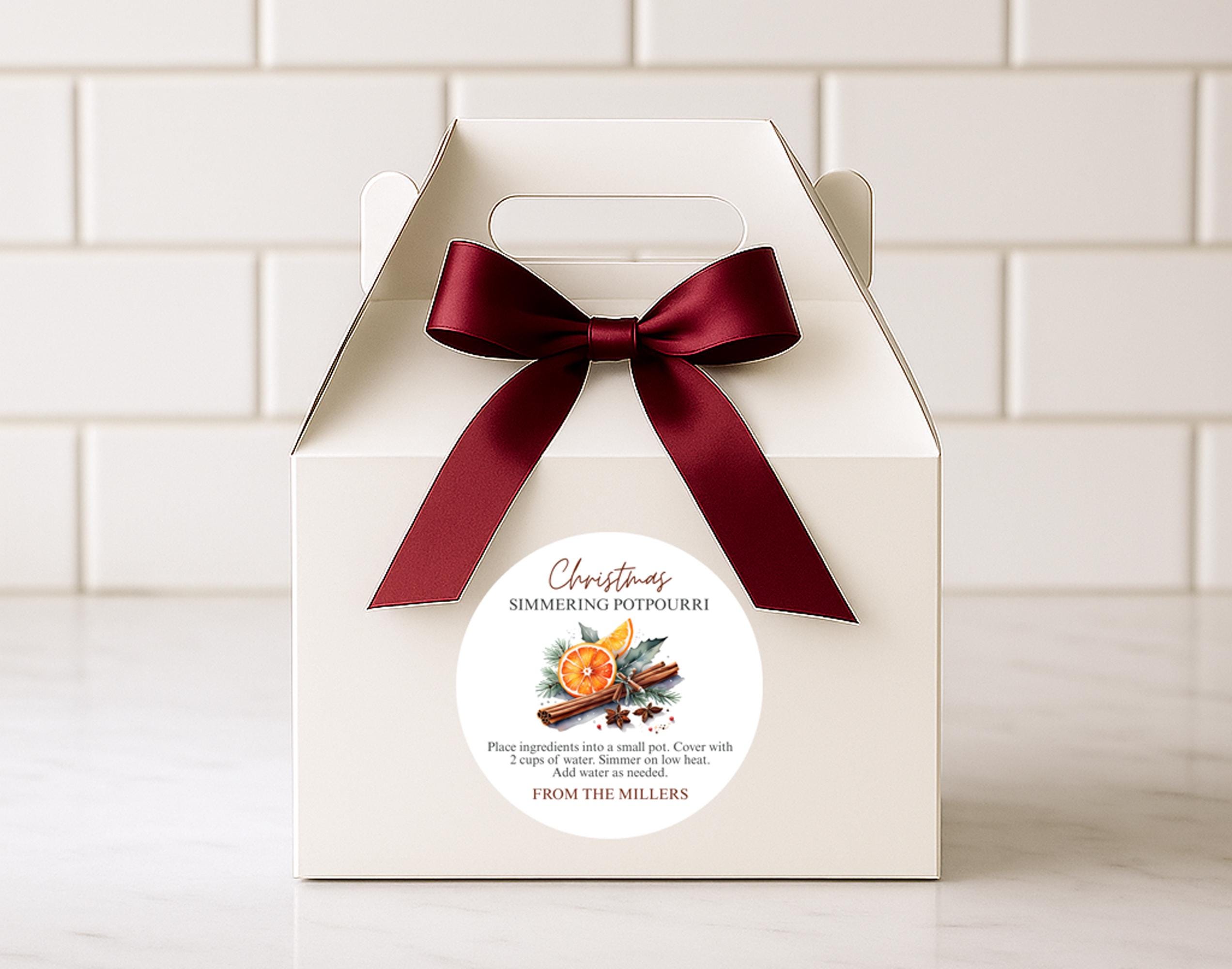 Christmas Simmering Potpourri Labels, Stovetop Potpourri Stickers ...