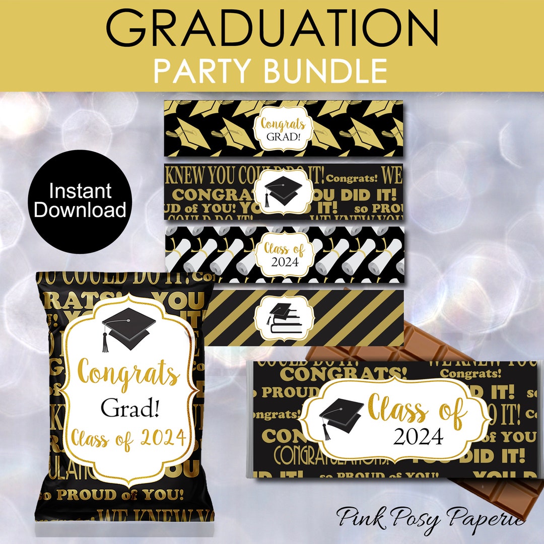 Graduation Favor Bundle, Class of 2024, Graduation Treats, Chip Bag ...